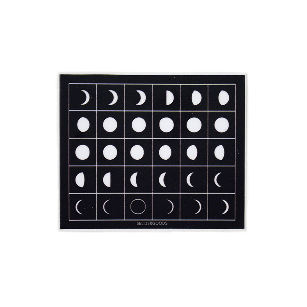 Moon Phase Sticker – Dots & Loops