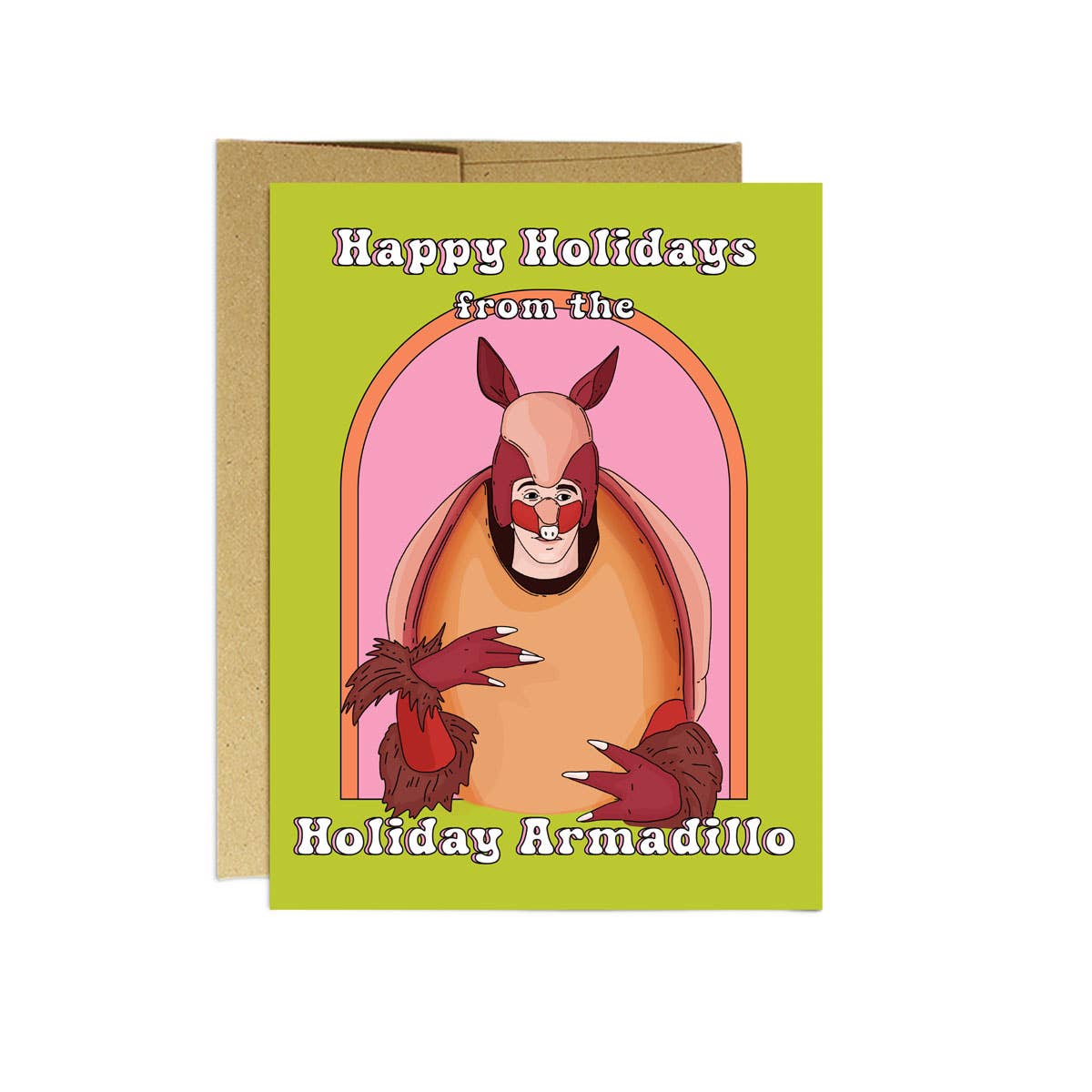 Holiday Armadillo | Christmas Card – Dots & Loops