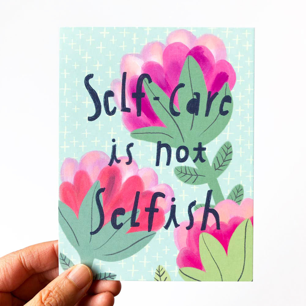 Self Care Postcard – Dots & Loops