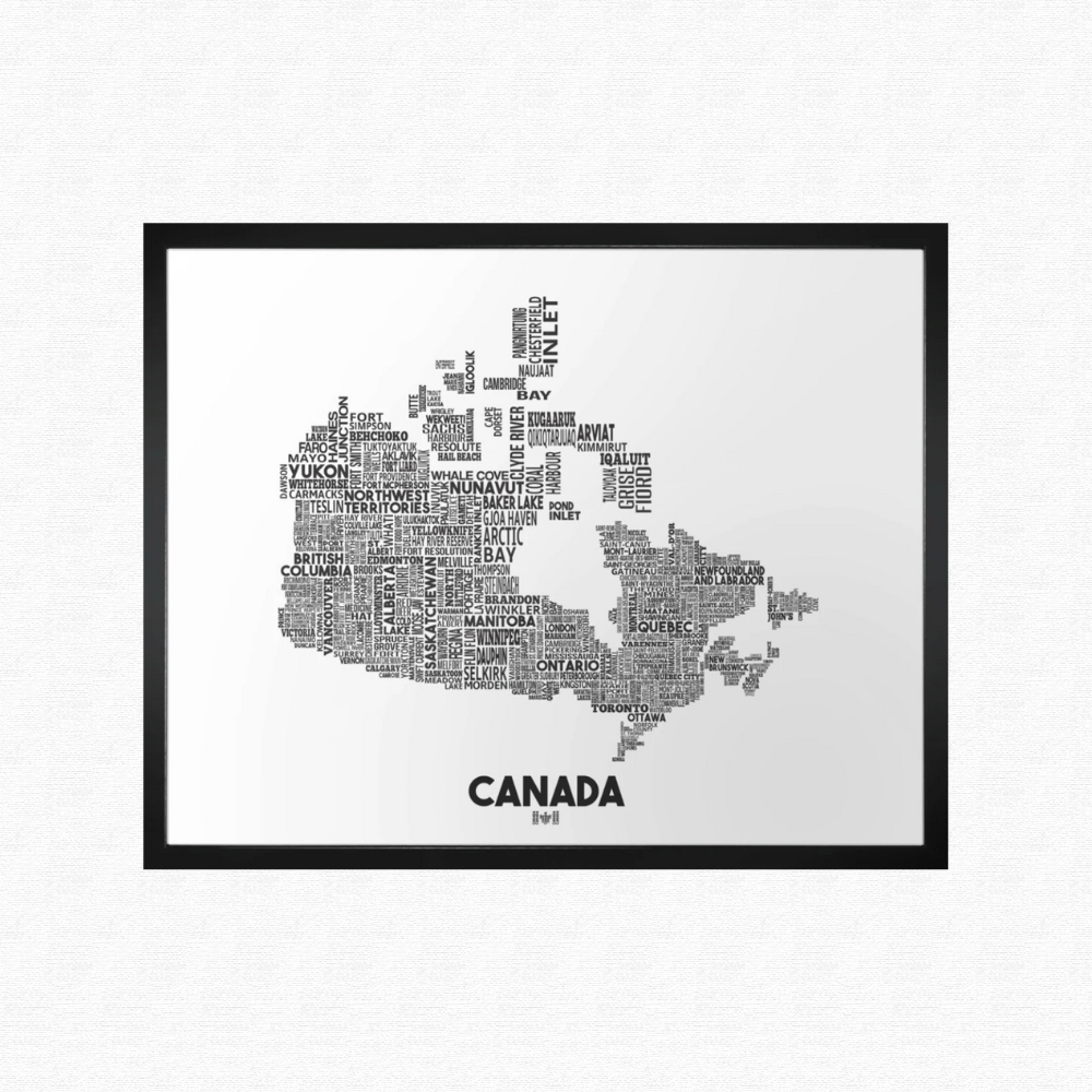 Canadian City Map Print – Dots & Loops