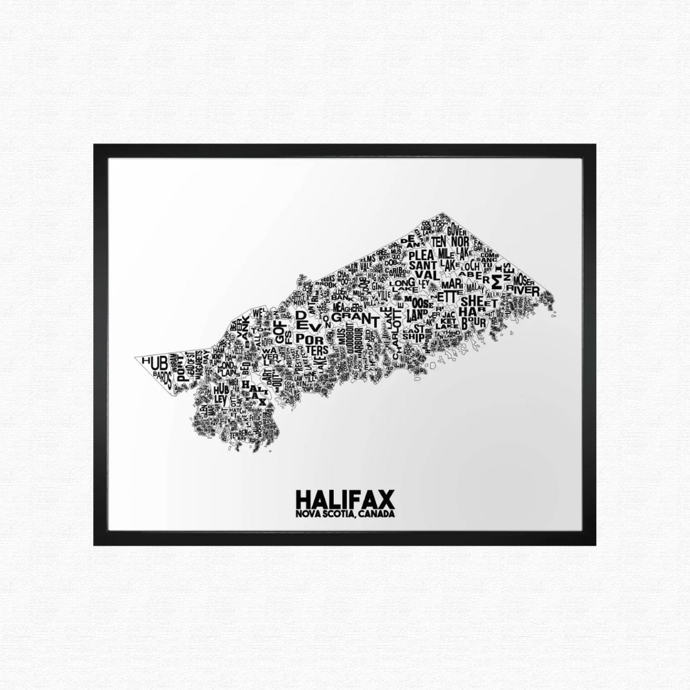 Halifax Communities Map Print – Dots & Loops