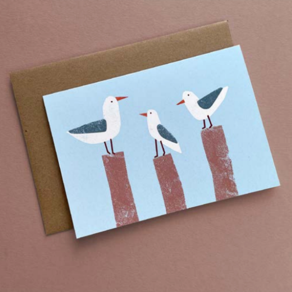 Seagulls Card – Dots & Loops