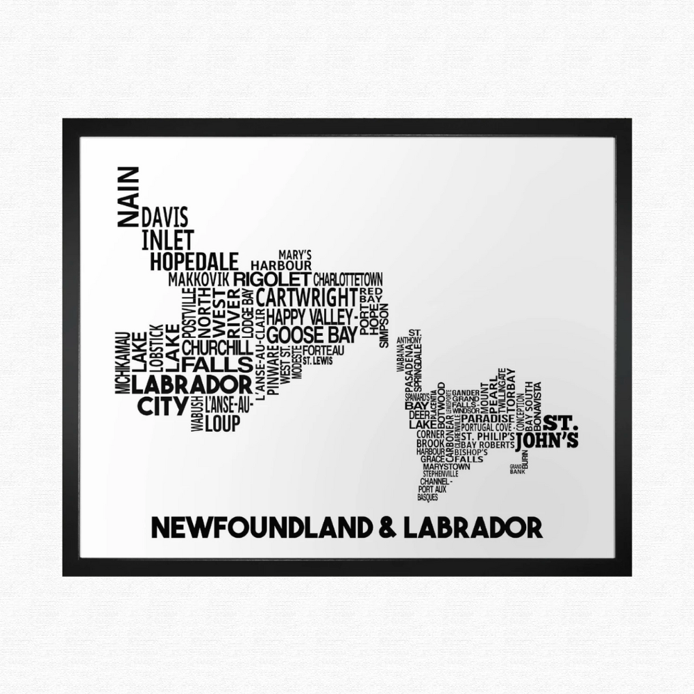 Newfoundland and Labrador Cities Map – Dots & Loops