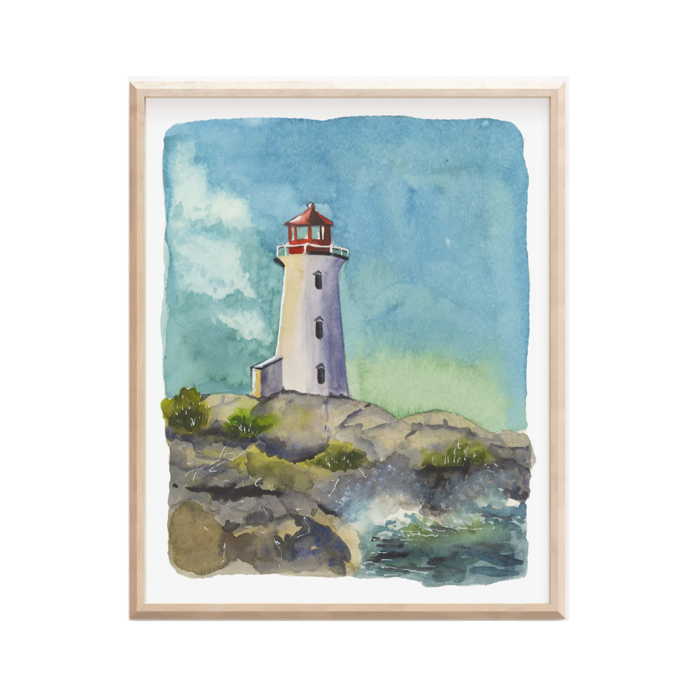 Peggy's Cove Lighthouse Print – Dots & Loops
