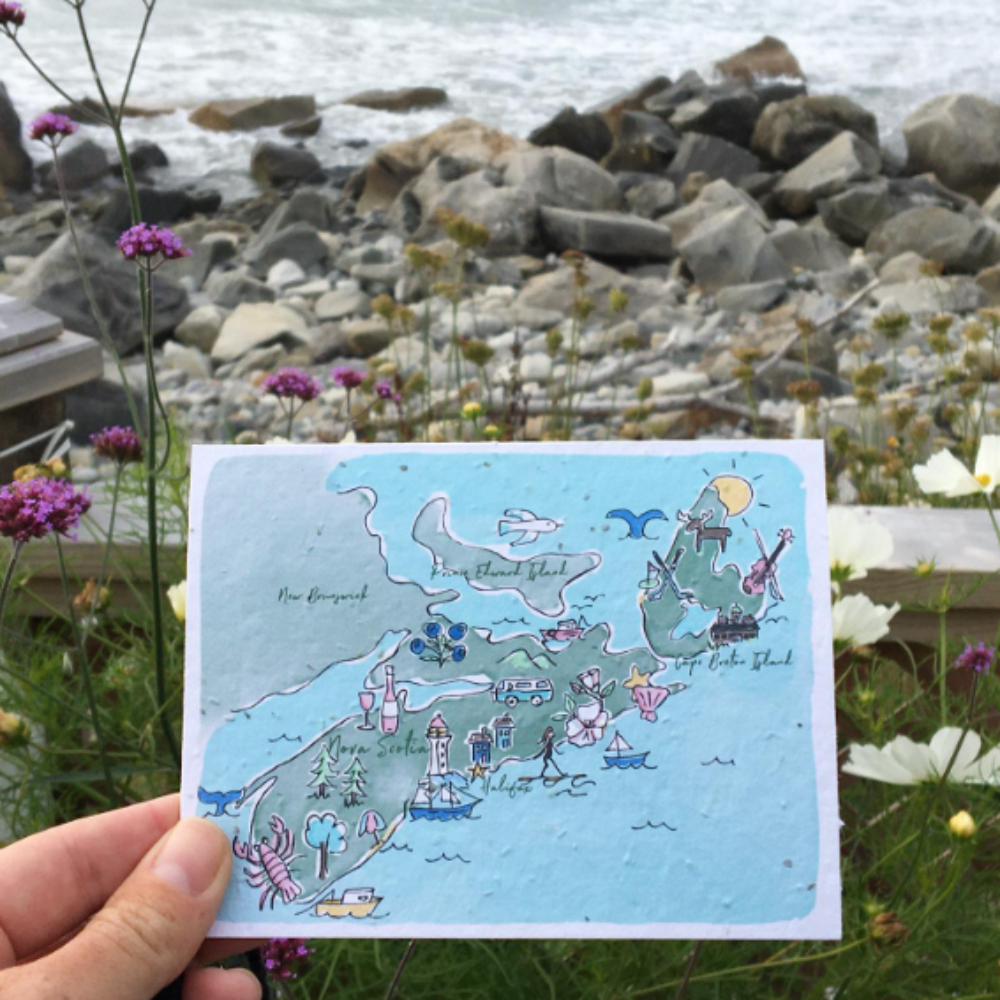NS Map- Plantable Seed Card – Dots & Loops