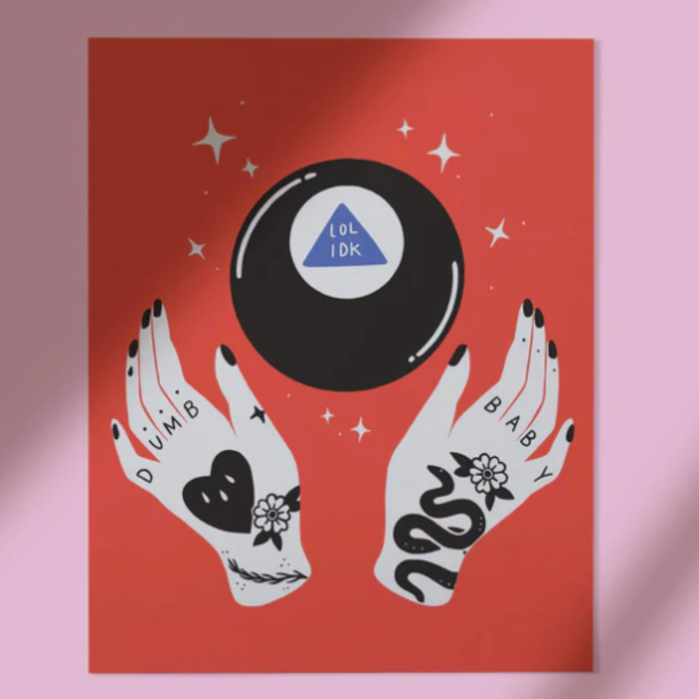 Magic 8 Ball Print – Dots & Loops