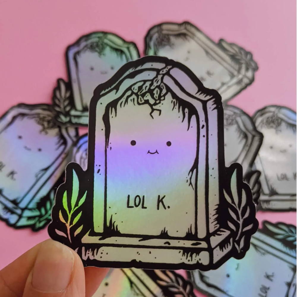 LOL K Holographic Sticker – Dots & Loops