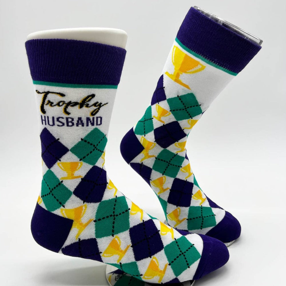 Trophy Husband Men's Crew Socks – Dots & Loops