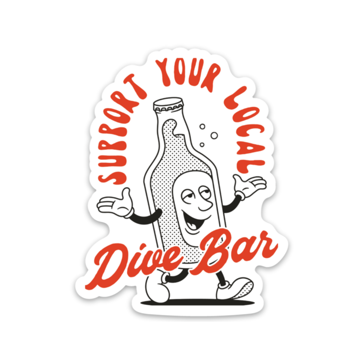 Support Your Local Dive Bar Sticker – Dots & Loops