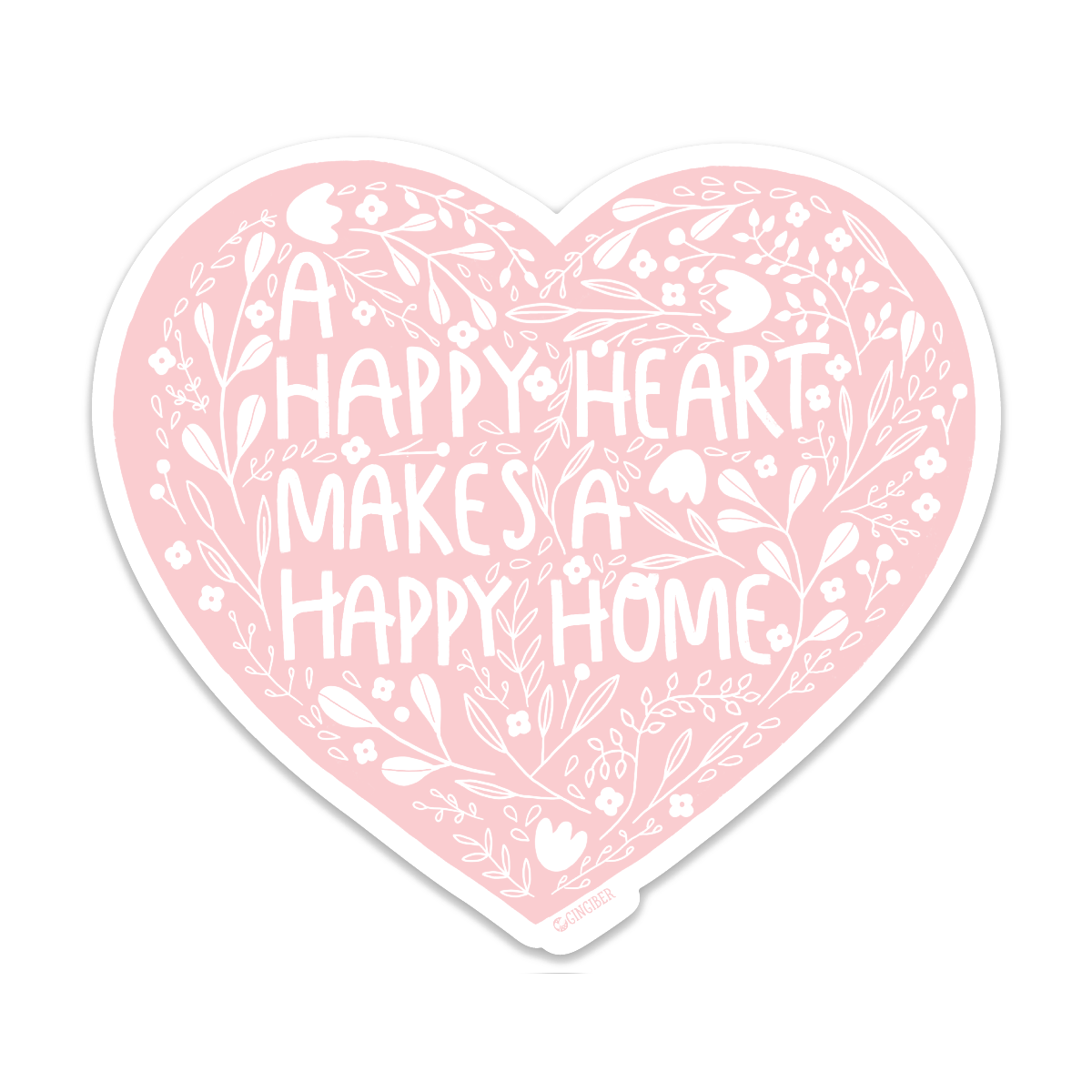 Happy Heart Sticker – Dots & Loops