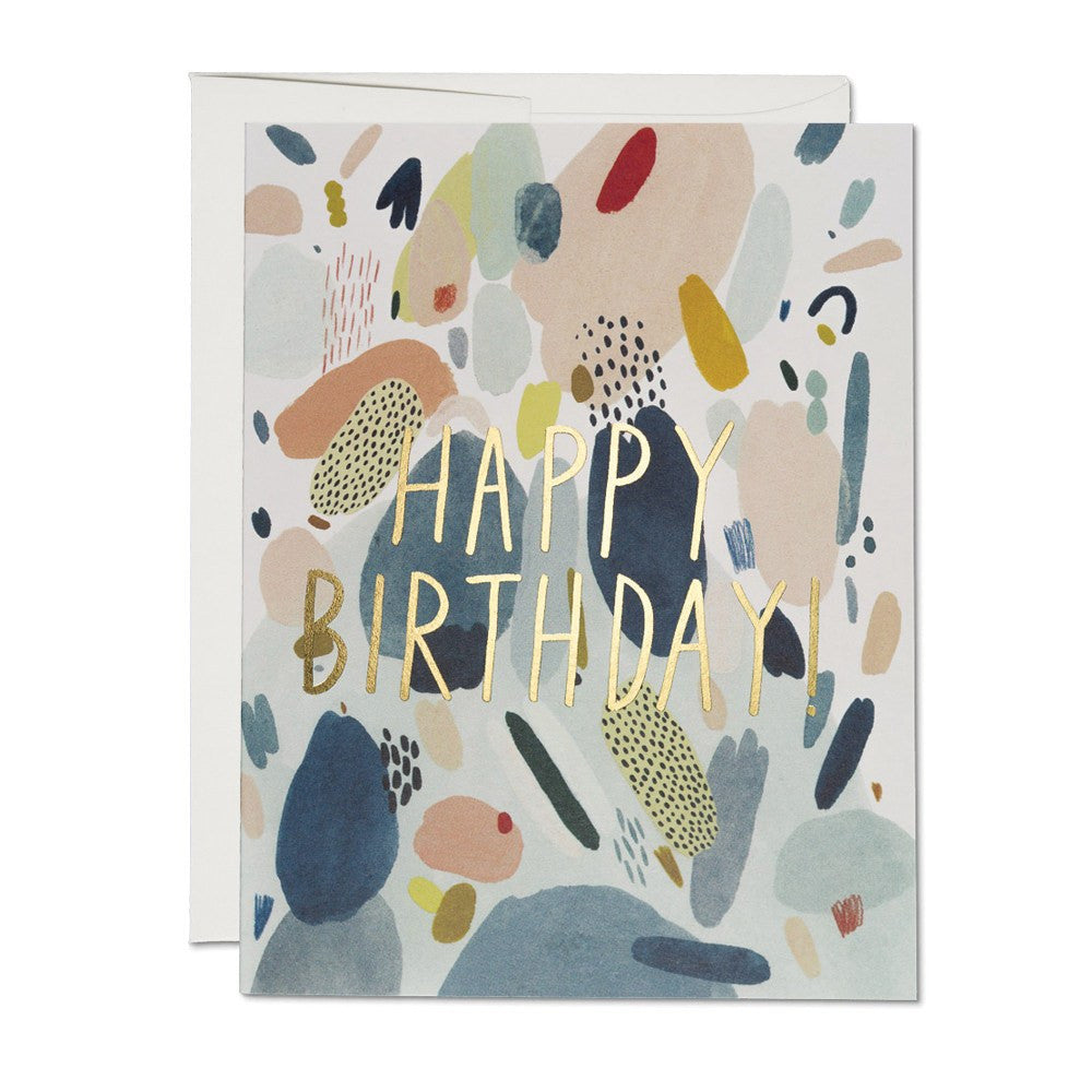 Abstract Birthday Card – Dots & Loops