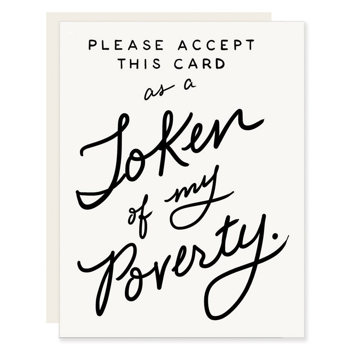 Token of Poverty Card – Dots & Loops